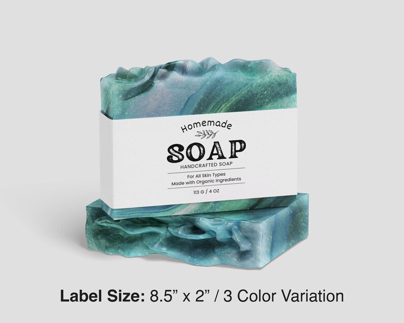 Printable Soap Bar Label Template, Custom Soap Wrapper, Soap Packaging ...