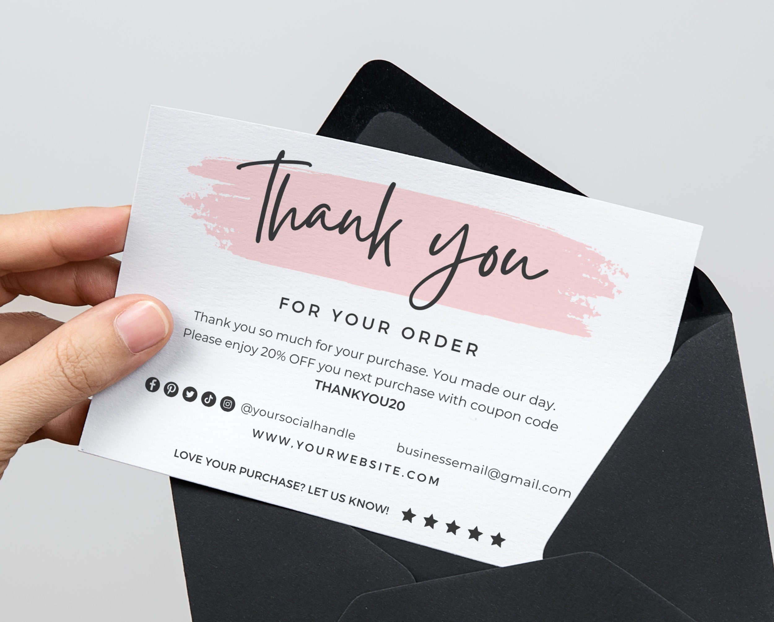 Small Business Thank You Card Printable, Perfect for Showing ...