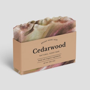 Handmade Soap Bar Label Template, Canva Soap Label Design, Soap Wrapper ...