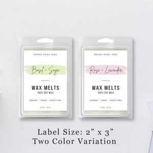 Customizable Wax Melt Labels, Printable Wax Melts Stickers, Instant ...