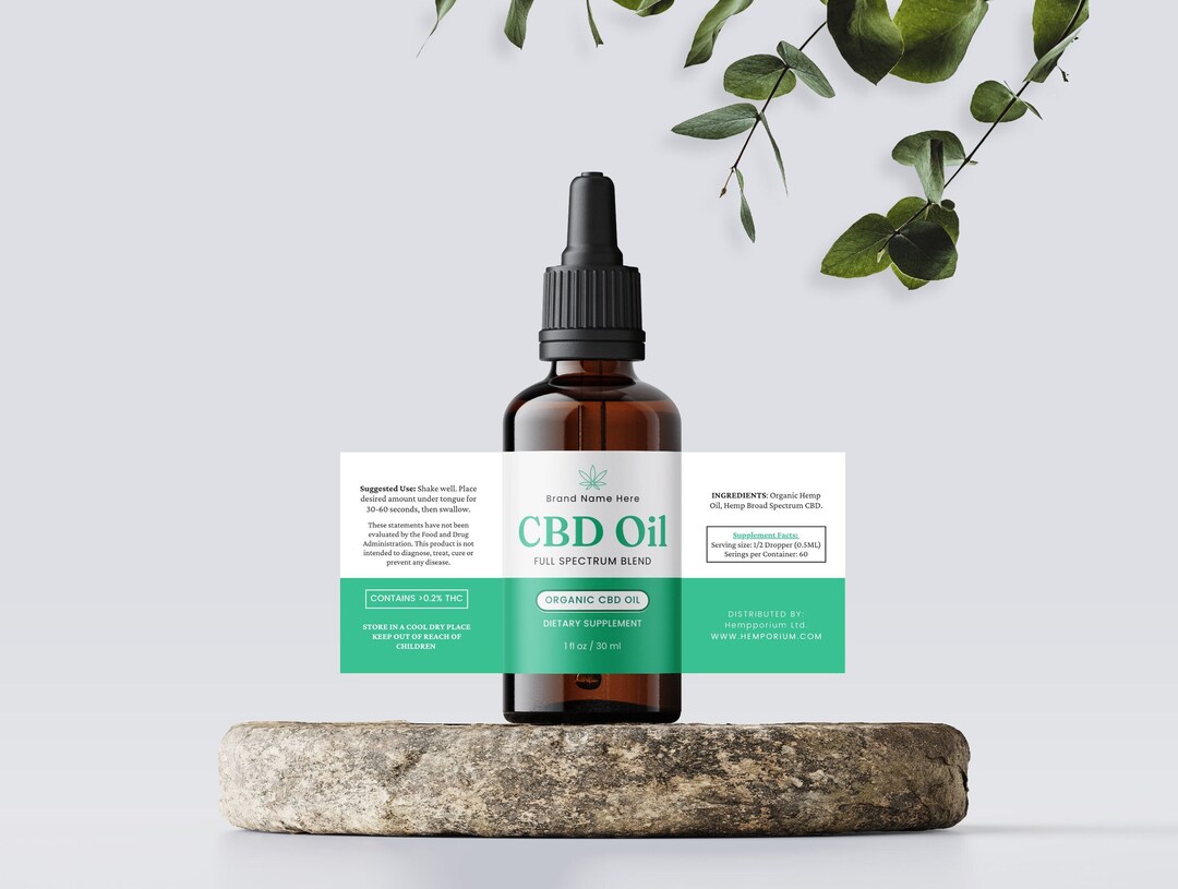 Hemp Dropper Bottle Label, Hemp Oil Labels Template, Cannabis Oil Label ...