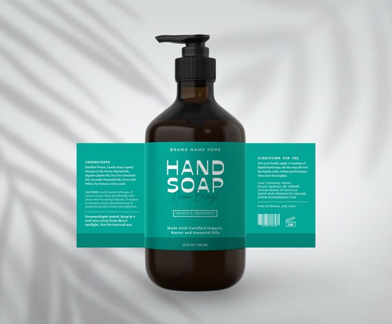 Custom Bottle Label DIY Bottle Label Template Colorful | Etsy