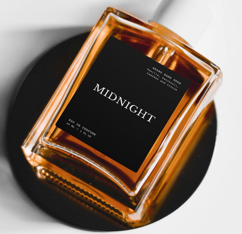 Perfume Bottle Label, Cologne Label, Fragrance Label Template, Luxury ...