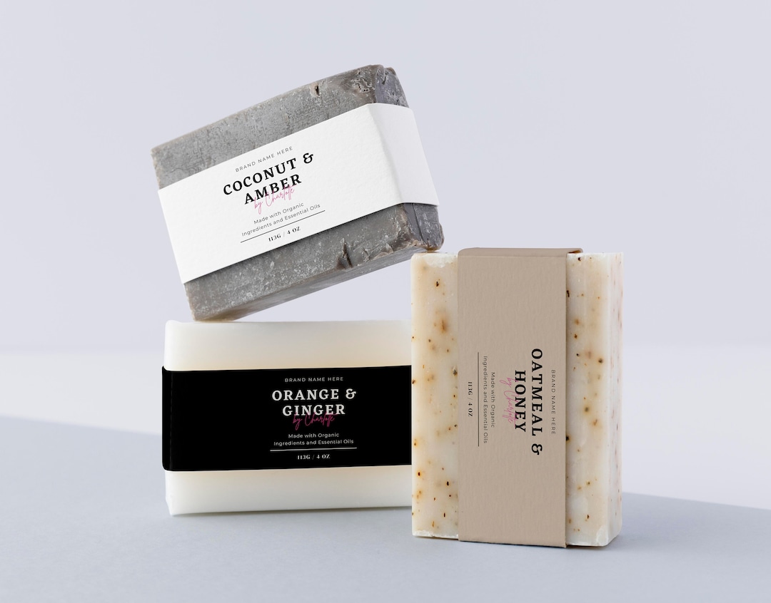 Handmade Soap Labels Template, Soap Bar Labels, Canva Soap Label, Soap ...