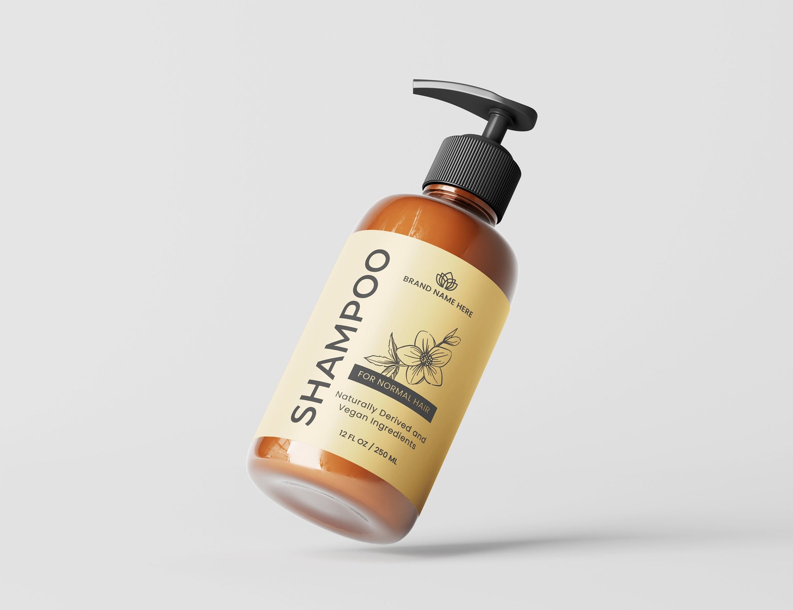 Customizable Shampoo Bottle Label Template, DIY Body Wash Label Design ...