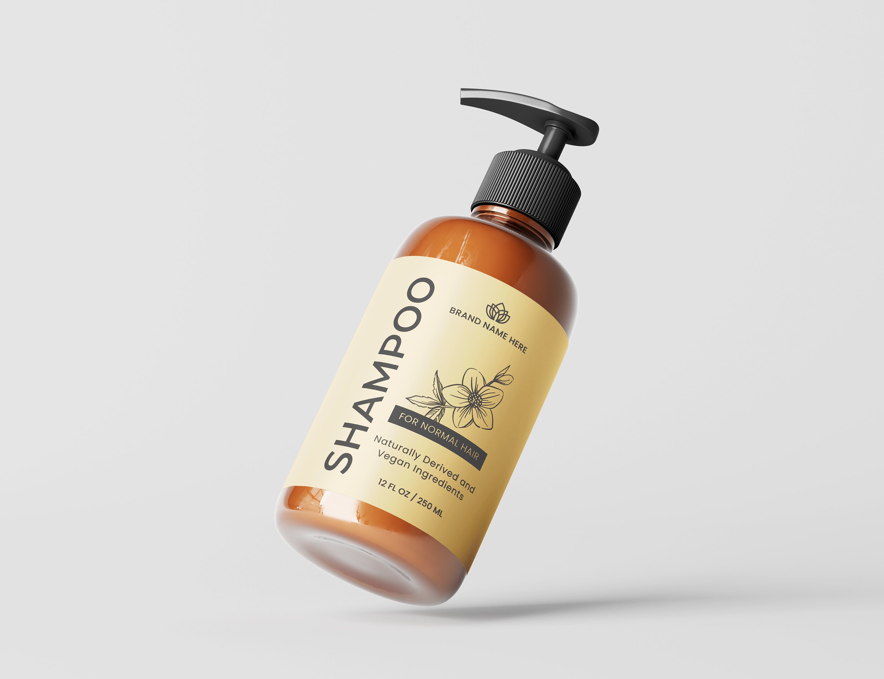 Customizable Shampoo Bottle Label Template, DIY Body Wash Label Design ...