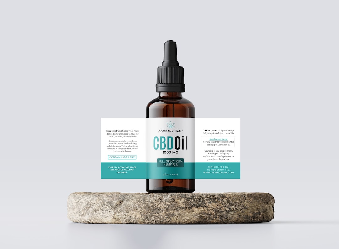 Hemp Oil Label Template, CBD Oil Label Design, Hemp Seed Oil Label ...