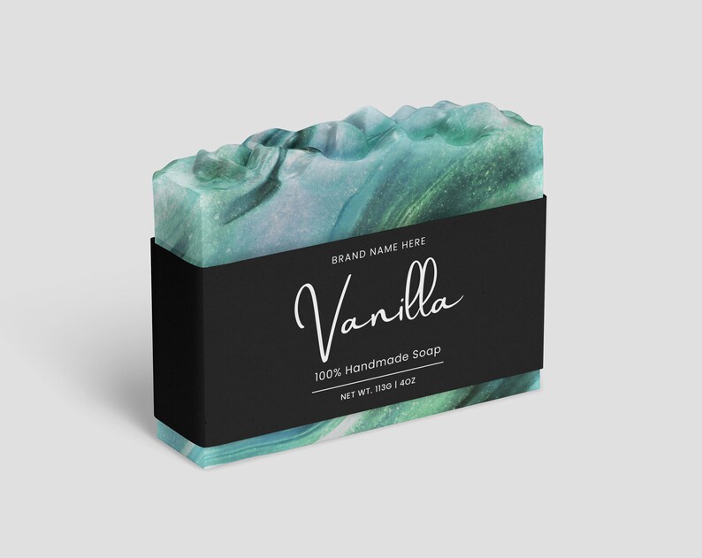 Customizable Soap Wrap Label Template, Professional Soap Bar Labels ...