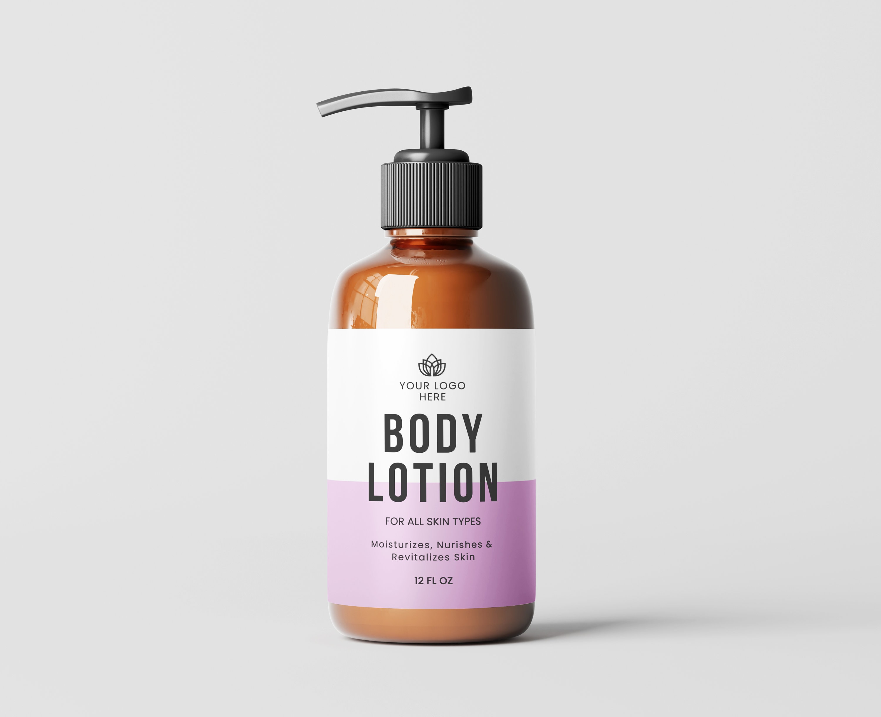 Shampoo Label Template, Pump Bottle Label, 8 Oz Bottle Label, Body Wash ...