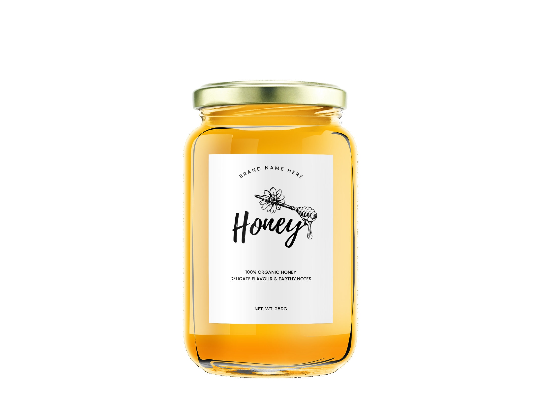 Editable Honey Jam / Jar Label Template, Printable Honey Preserve Label ...