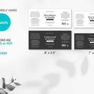 Printable Dispenser Bottle Labels Template, Editable Body Wash Label ...