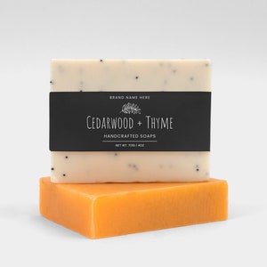 Handmade Soap Labels Template, DIY Soap Packaging, Printable Soap Wraps ...