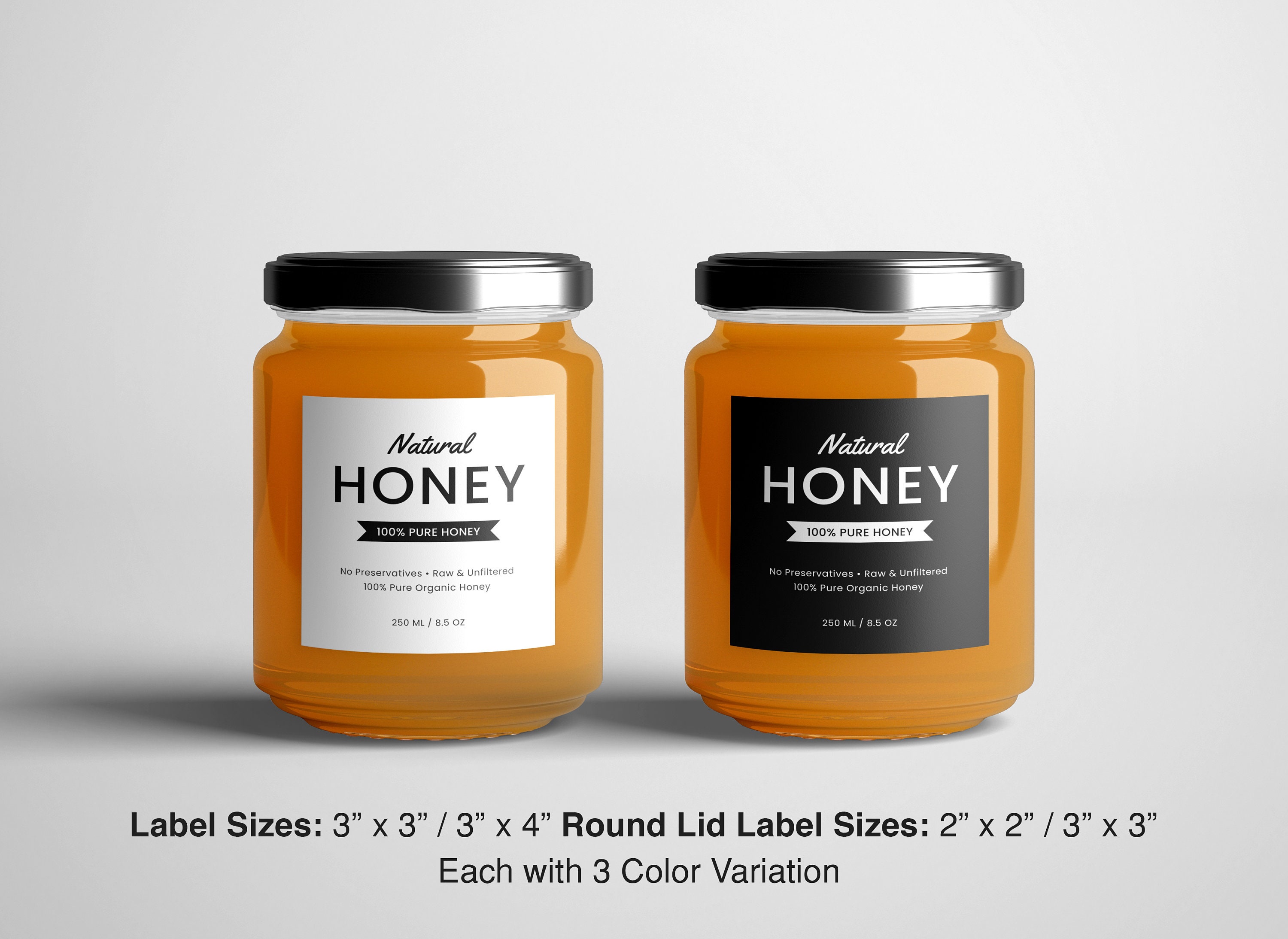 Customizable Honey Jar Labels Template, Jam Jar Label Design, DIY ...