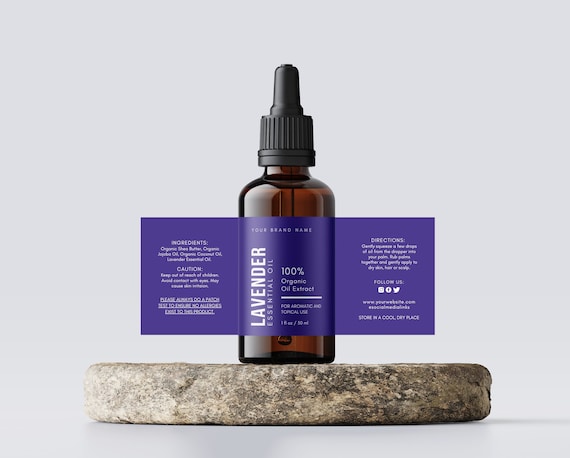 Oil Label Template Skincare Labels 1 Oz 2 Oz 4 Oz Bottle - Etsy