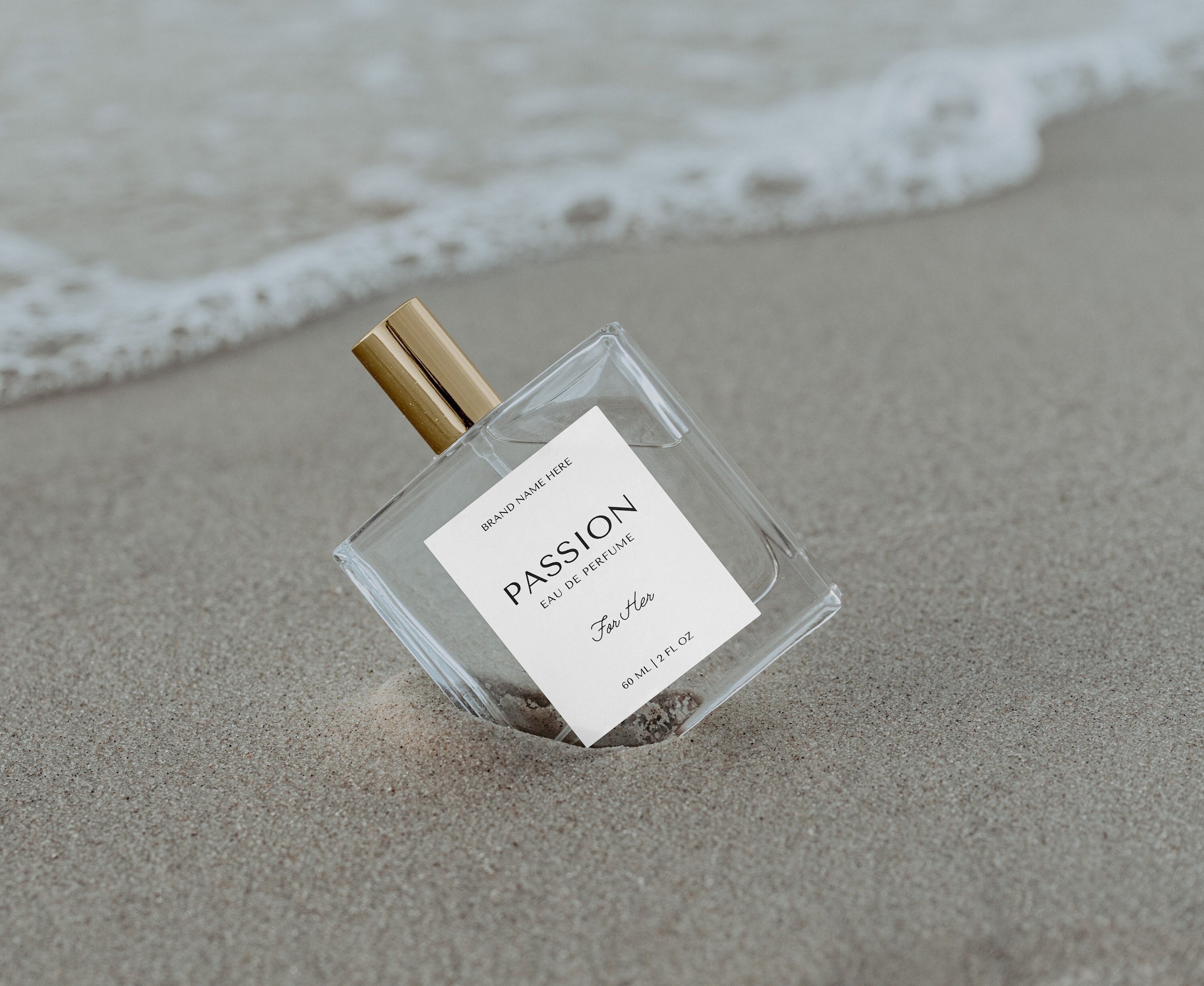 Perfume Bottle Label Template, Canva Editable Perfume Stickers Design ...