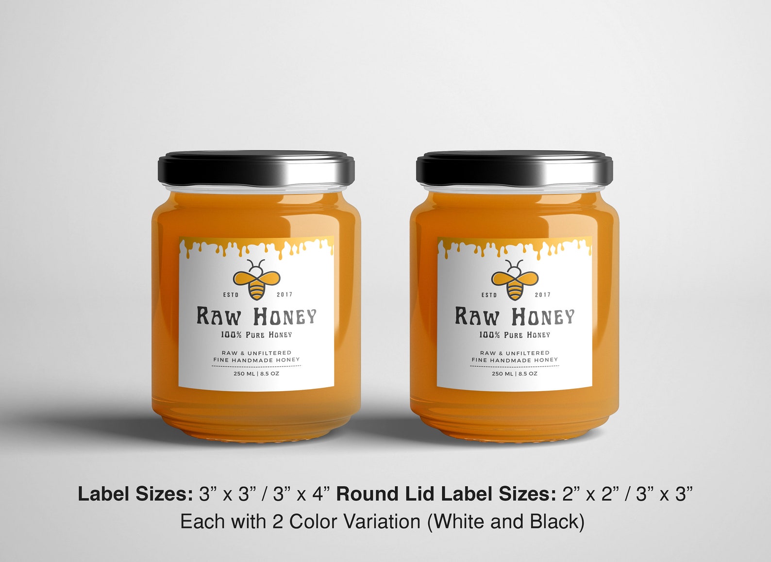 Honey Jar Labels, Homemade Honey Label, Honey Label Sticker, Canva ...