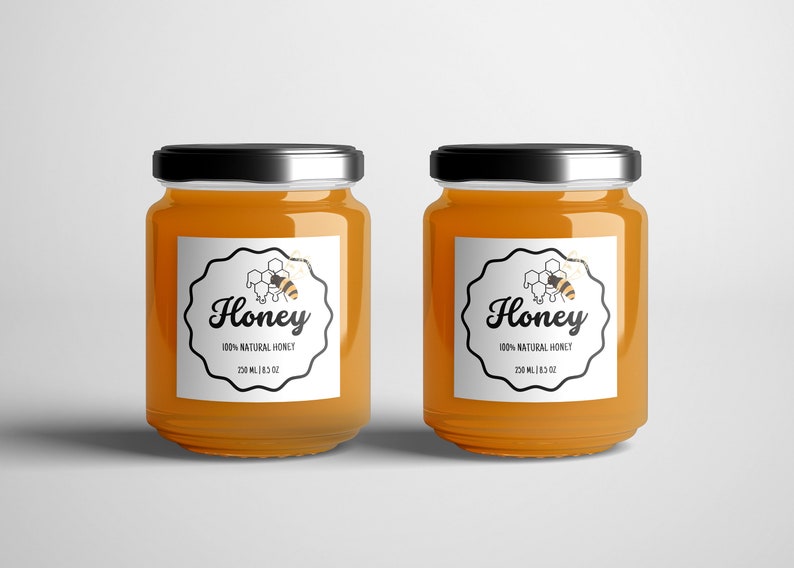 Editable Honey Jar Labels Template, Customizable Printable Labels for ...