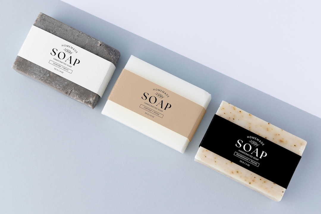 Canva Soap Label Template, Soap Bar Stickers, Editable Soap Wrappers ...