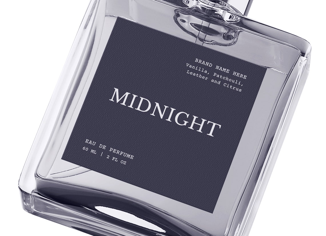 Perfume Bottle Label, Cologne Label, Fragrance Label Template, Luxury ...