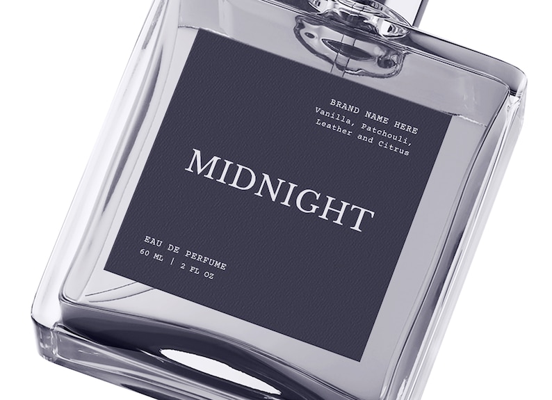 Perfume Bottle Label, Cologne Label, Fragrance Label Template, Luxury ...