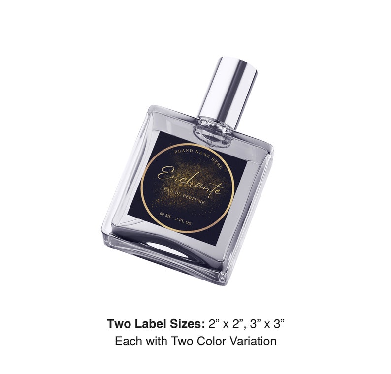 Editable Golden Perfume Label Template, Customizable Fragrance Bottle ...