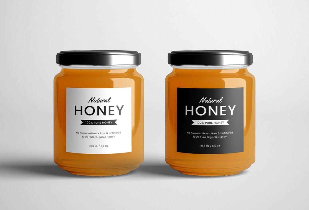 Customizable Honey Jar Labels Template, Jam Jar Label Design, DIY ...