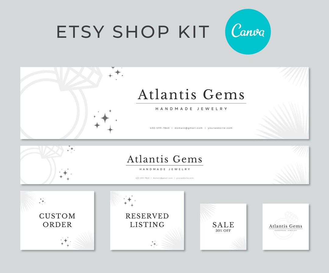 Etsy Shop Branding Kit, Etsy Shop Banner Template, Etsy Store Banner ...