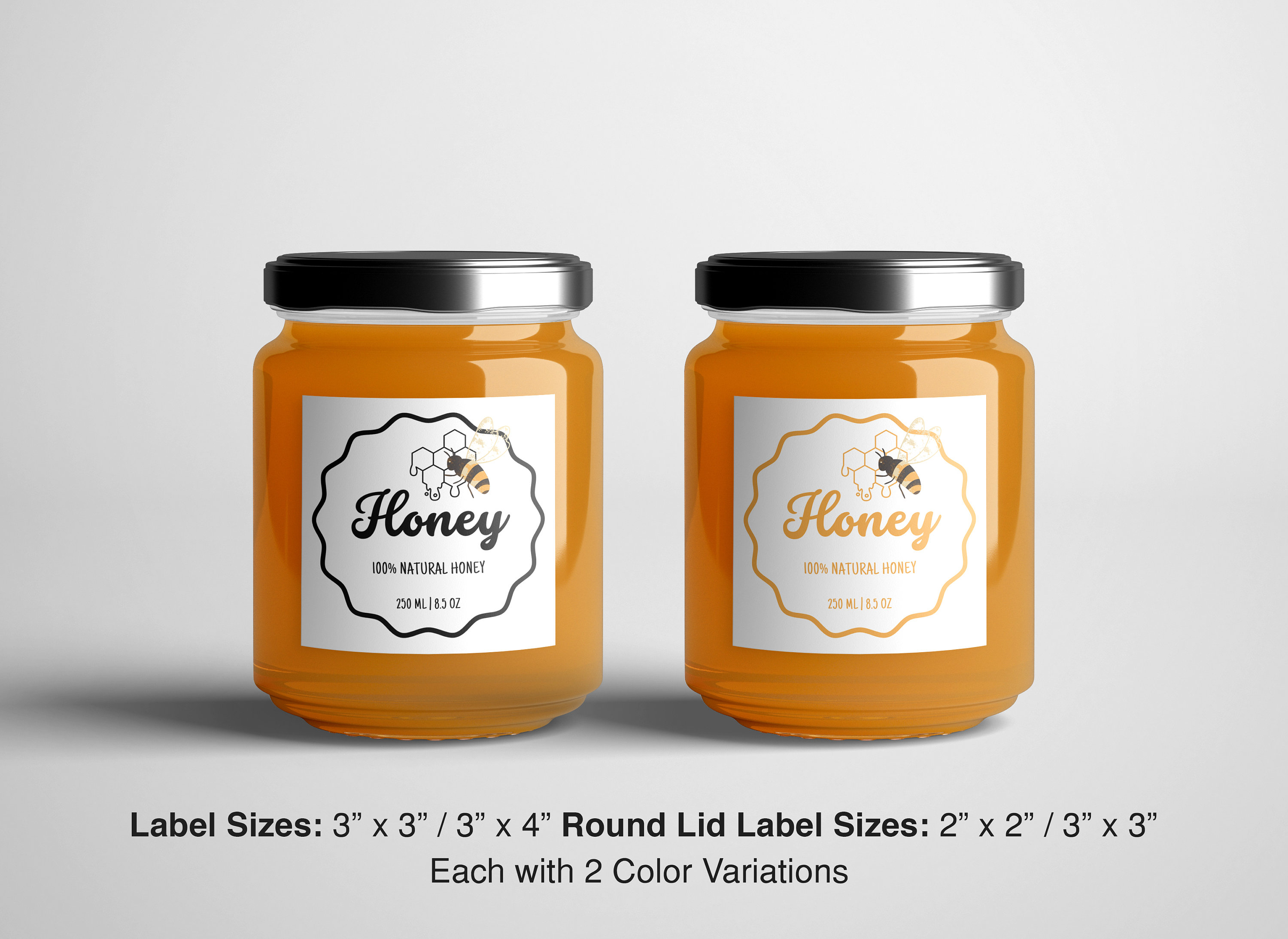 Editable Honey Jar Labels Template, Customizable Printable Labels for ...