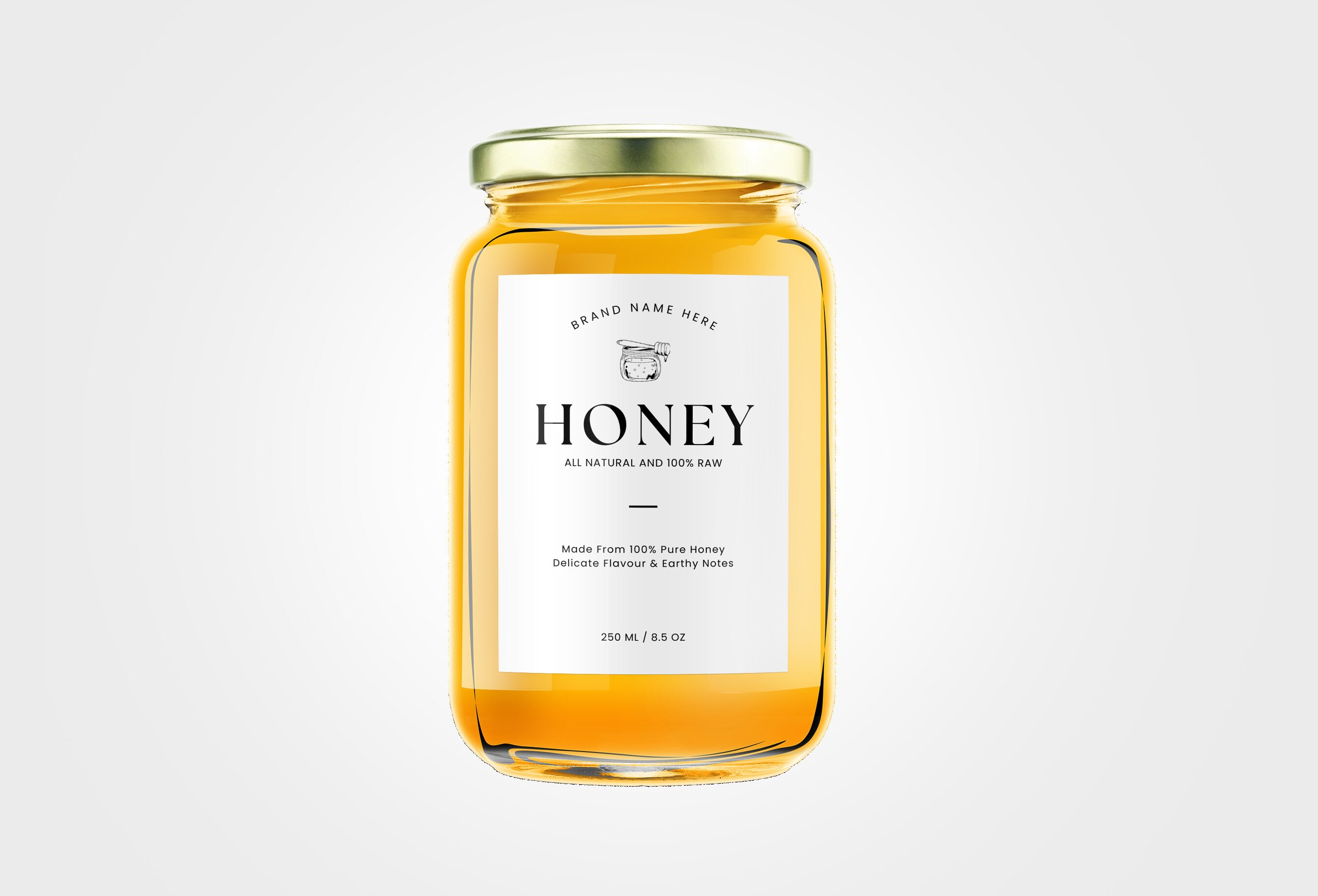 Custom Honey Jar Label Template, Canva Honey Stickers Design, Editable ...