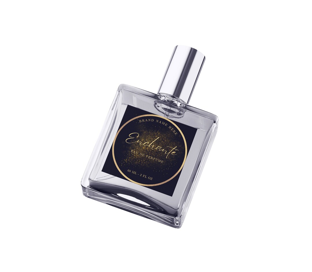 Editable Golden Perfume Label Template, Customizable Fragrance Bottle ...