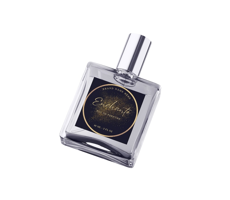 Editable Golden Perfume Label Template, Customizable Fragrance Bottle ...