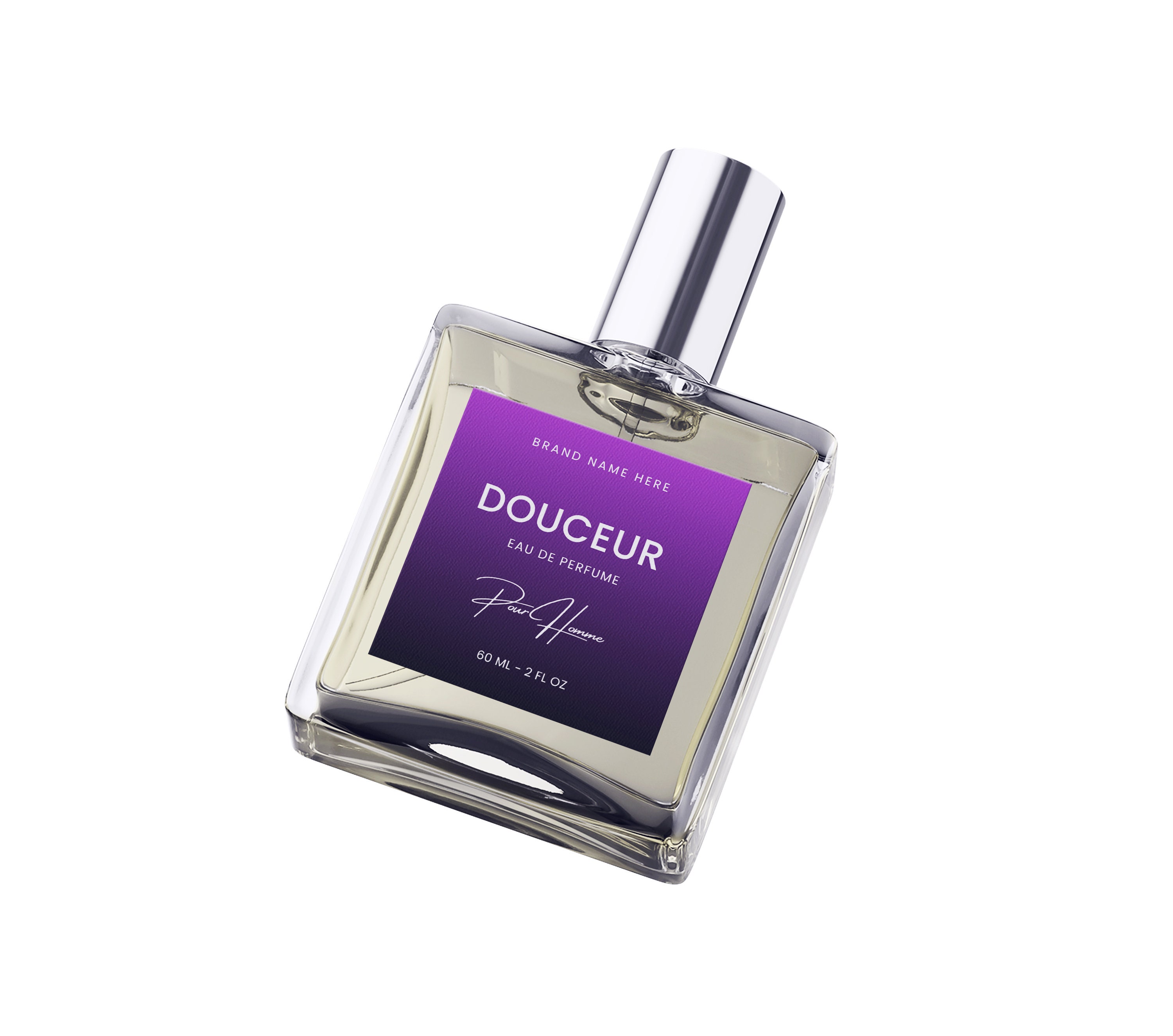 Custom Perfume Label Template, DIY Printable Labels, Gradient Fragrance ...