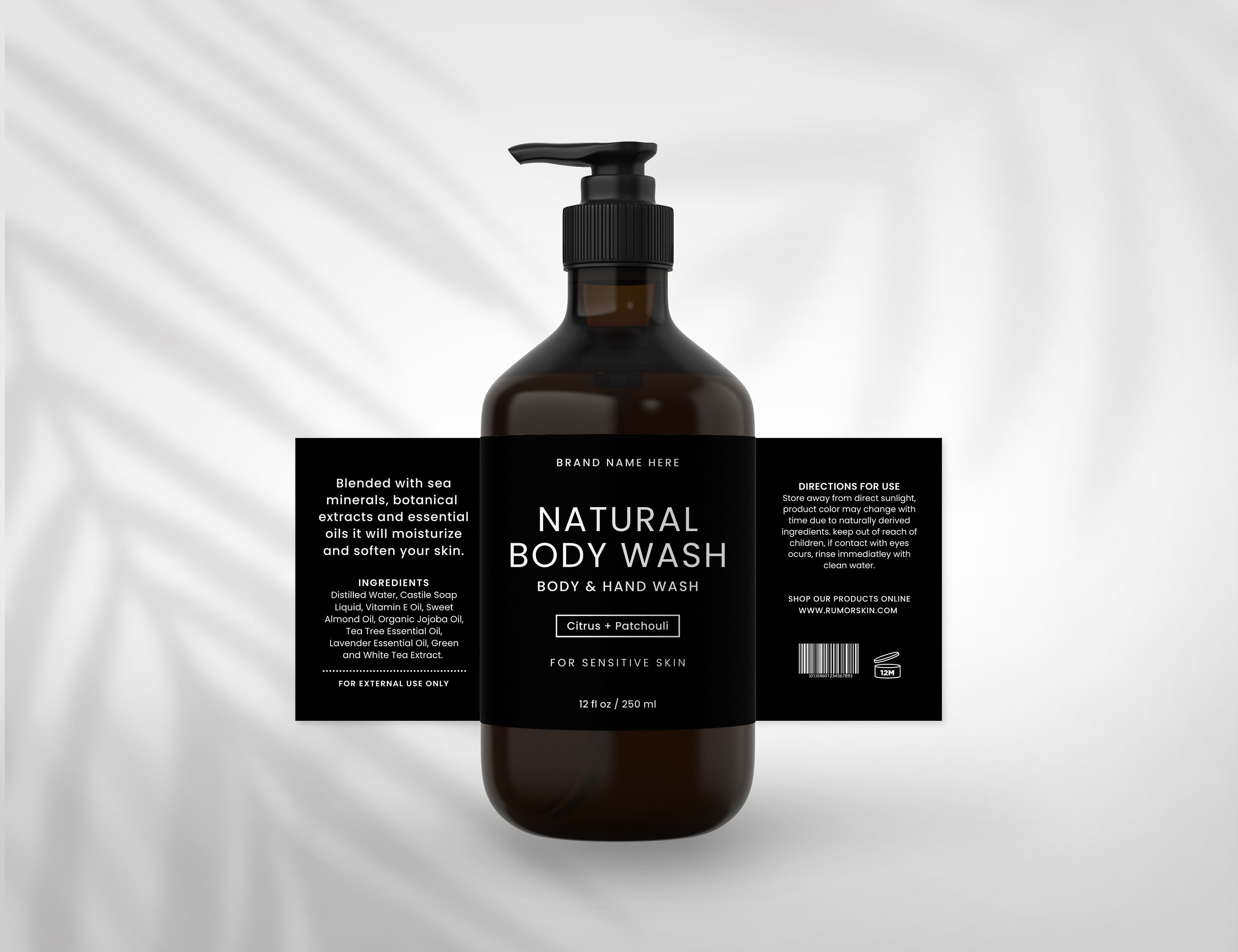 Dispenser Bottle Labels Template, Body Wash Label, Shampoo Stickers ...