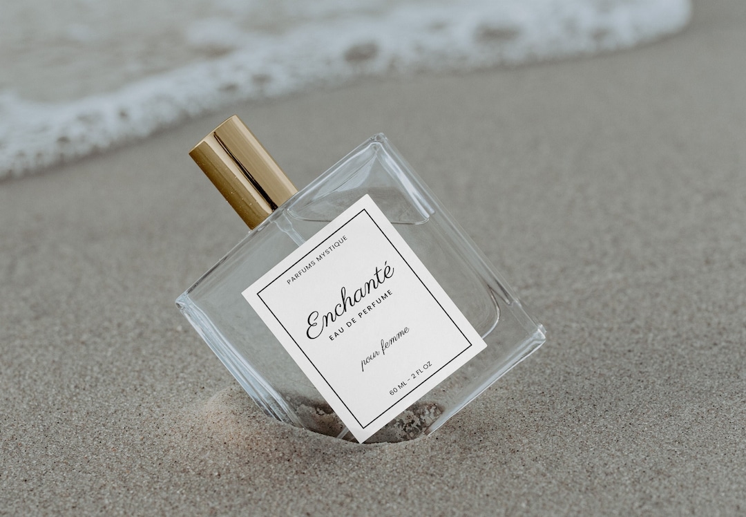 Luxury Perfume Bottle Labels, Customizable Fragrance Labels, Elegant ...