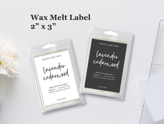 Editable Wax Melt Label Template Canva Wax Tart Label DIY | Etsy