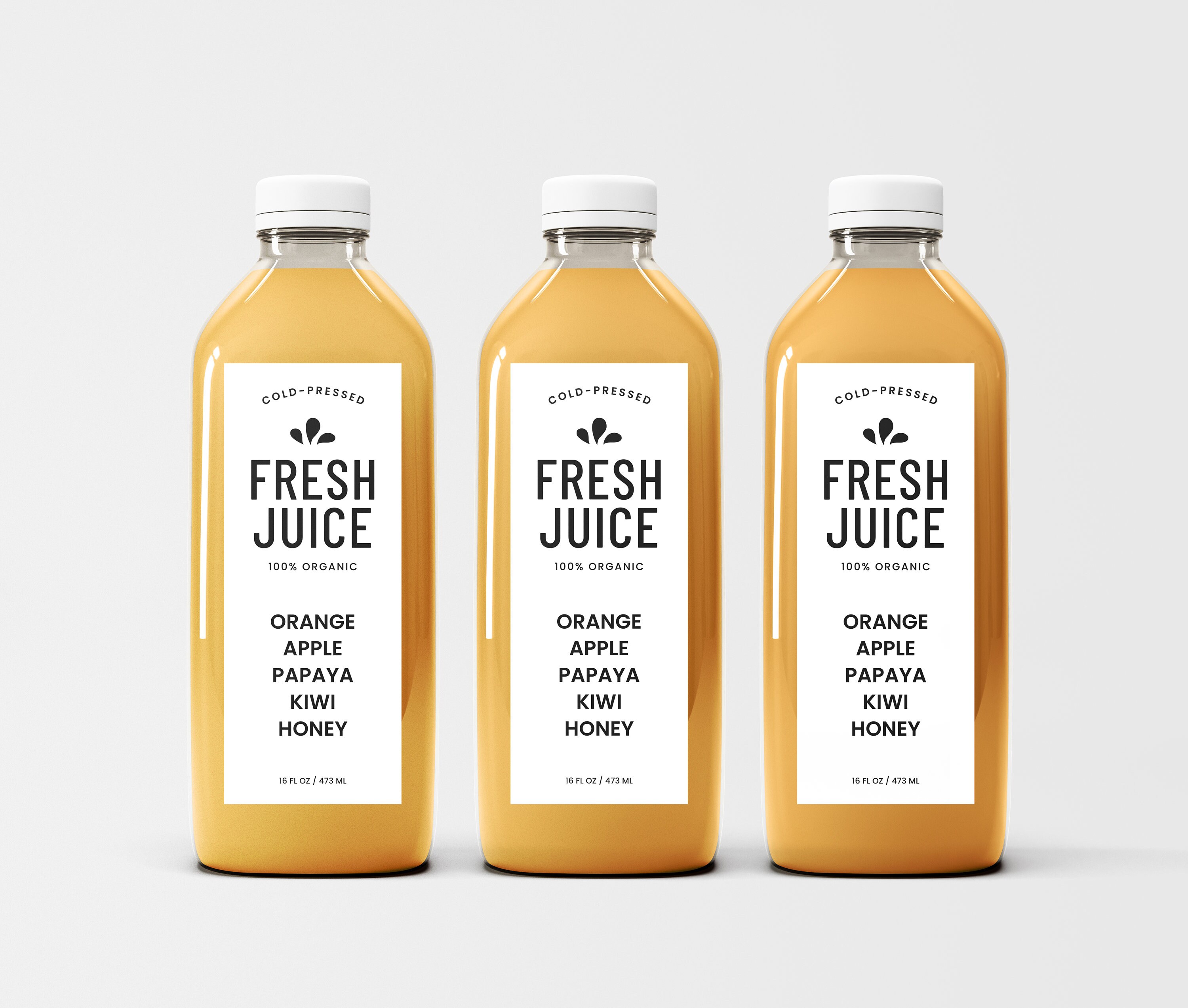 Editable Juice Label Template, Smoothie Label, Canva Printable Custom ...