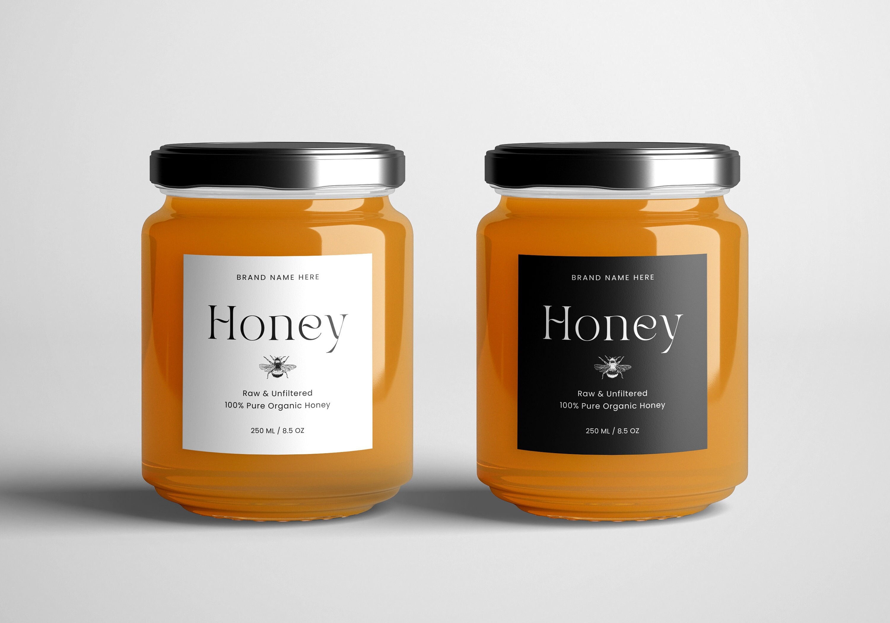 Customizable Honey Labels Template, Premium Honey Jar Labels for ...