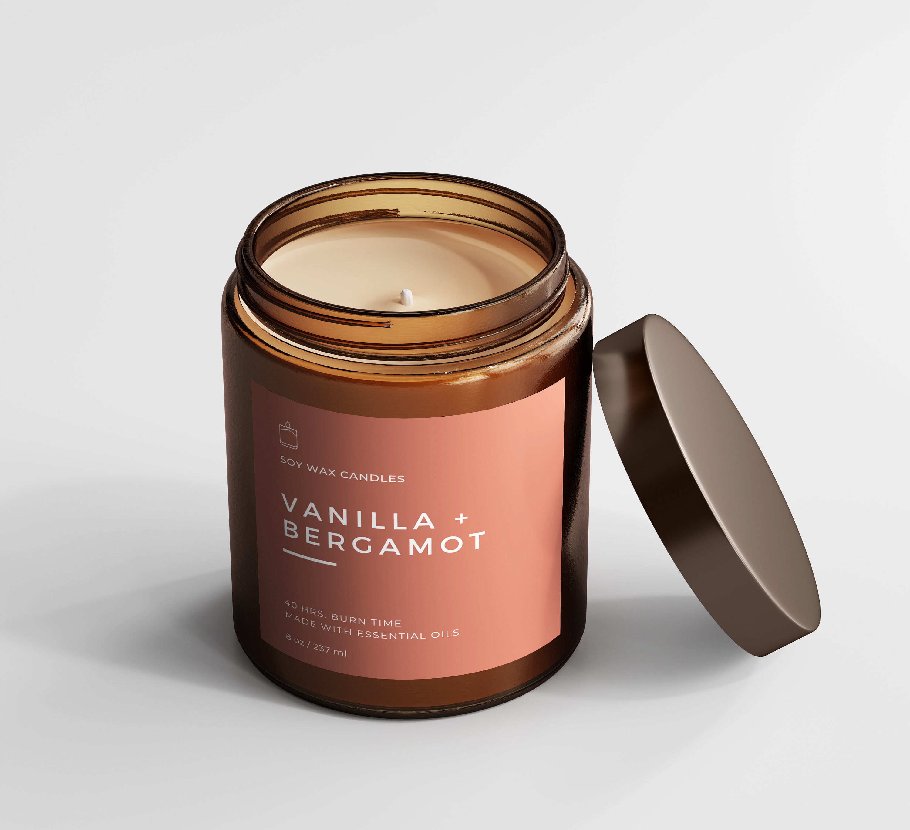 Minimal Jar Candle Label Template Canva Candle Label Design Modern ...