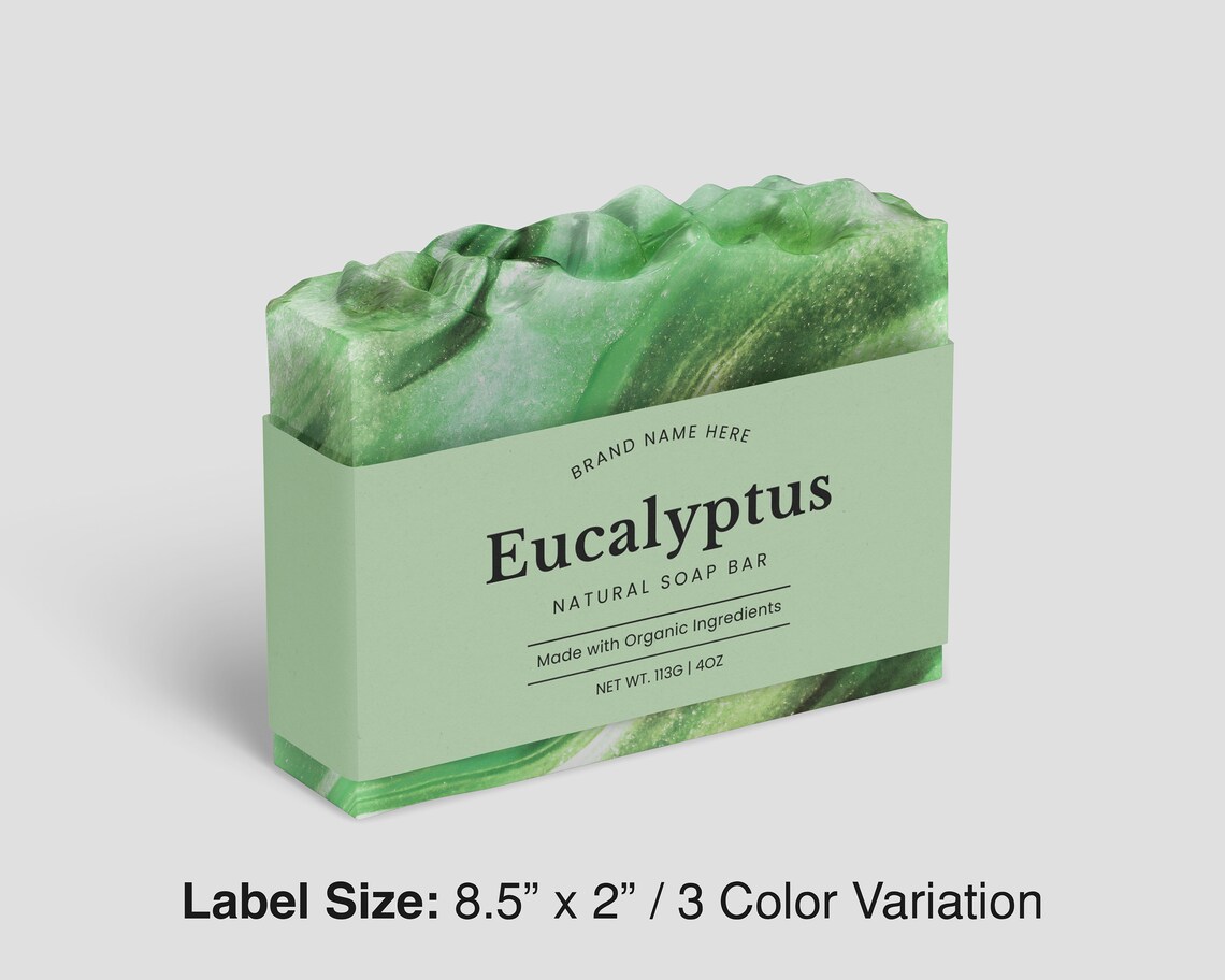 Handmade Soap Bar Label Template, Canva Soap Label Design, Soap Wrapper ...