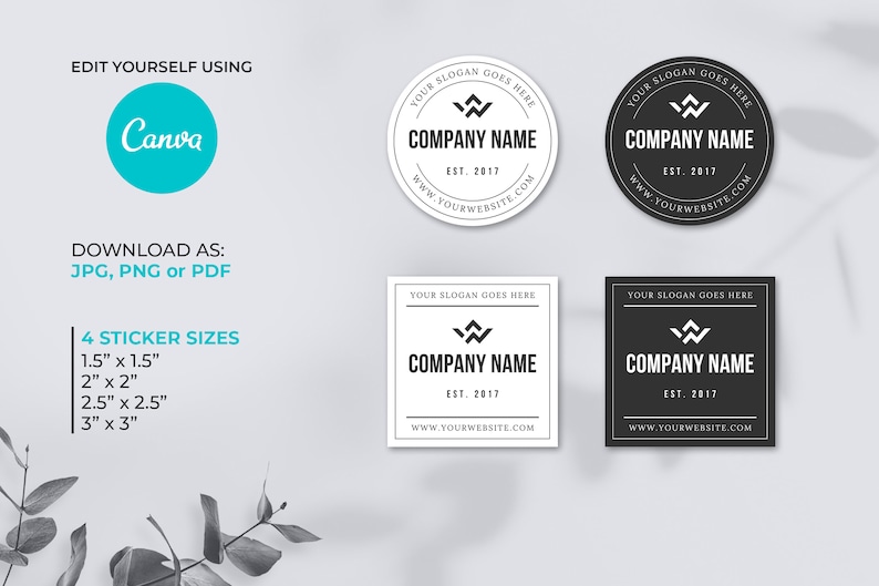 Custom Round Sticker Design Template, Personalized Stickers for ...