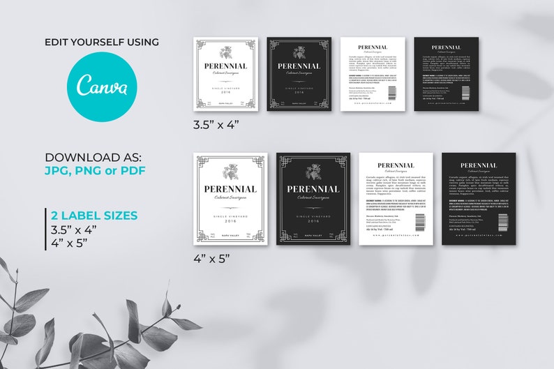 Wine Label Template, Vintage Red Wine Label, Luxury Wine Labels, Wine ...