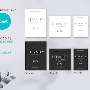 Perfume Bottle Label Templates, Diffuser Label Template, Bride Perfume ...
