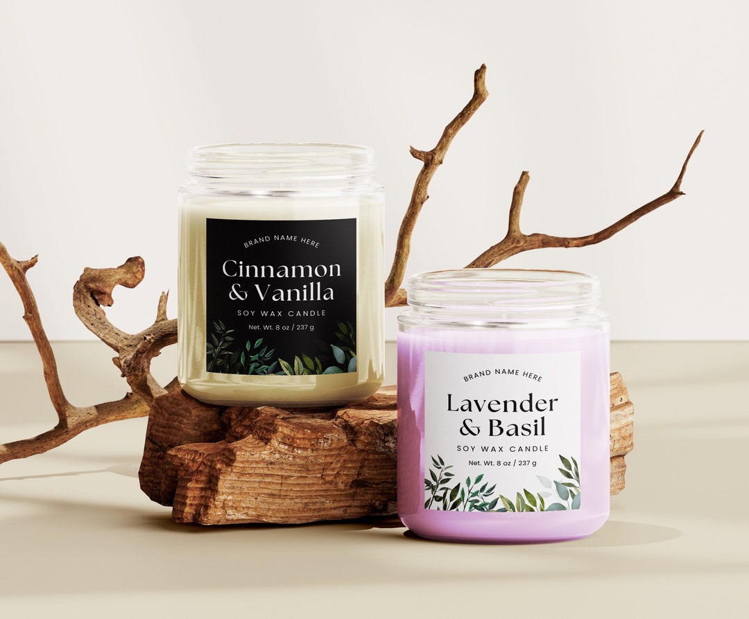 Modern Candle Label Template, Editable Candle Label Design ...