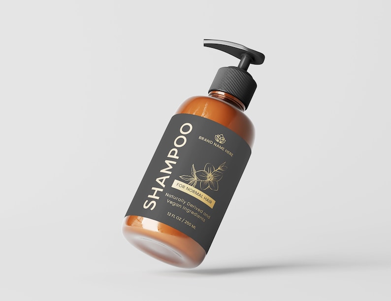 Customizable Shampoo Bottle Label Template, DIY Body Wash Label Design ...