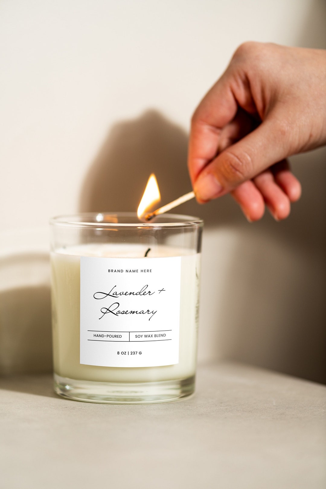 Editable Candle Label Template, DIY Candle Label Design, Printable ...