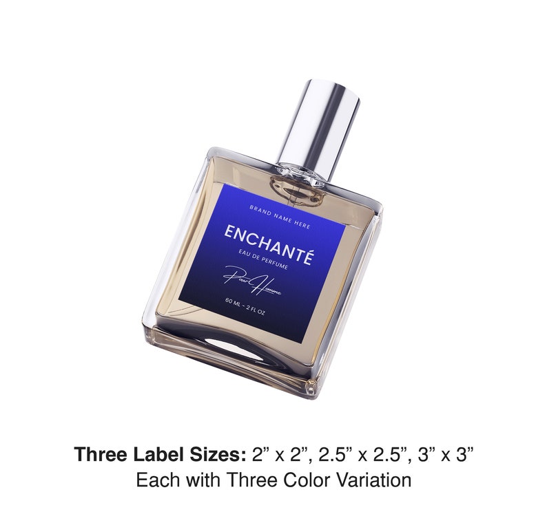 Custom Perfume Label Template, DIY Printable Labels, Gradient Fragrance ...