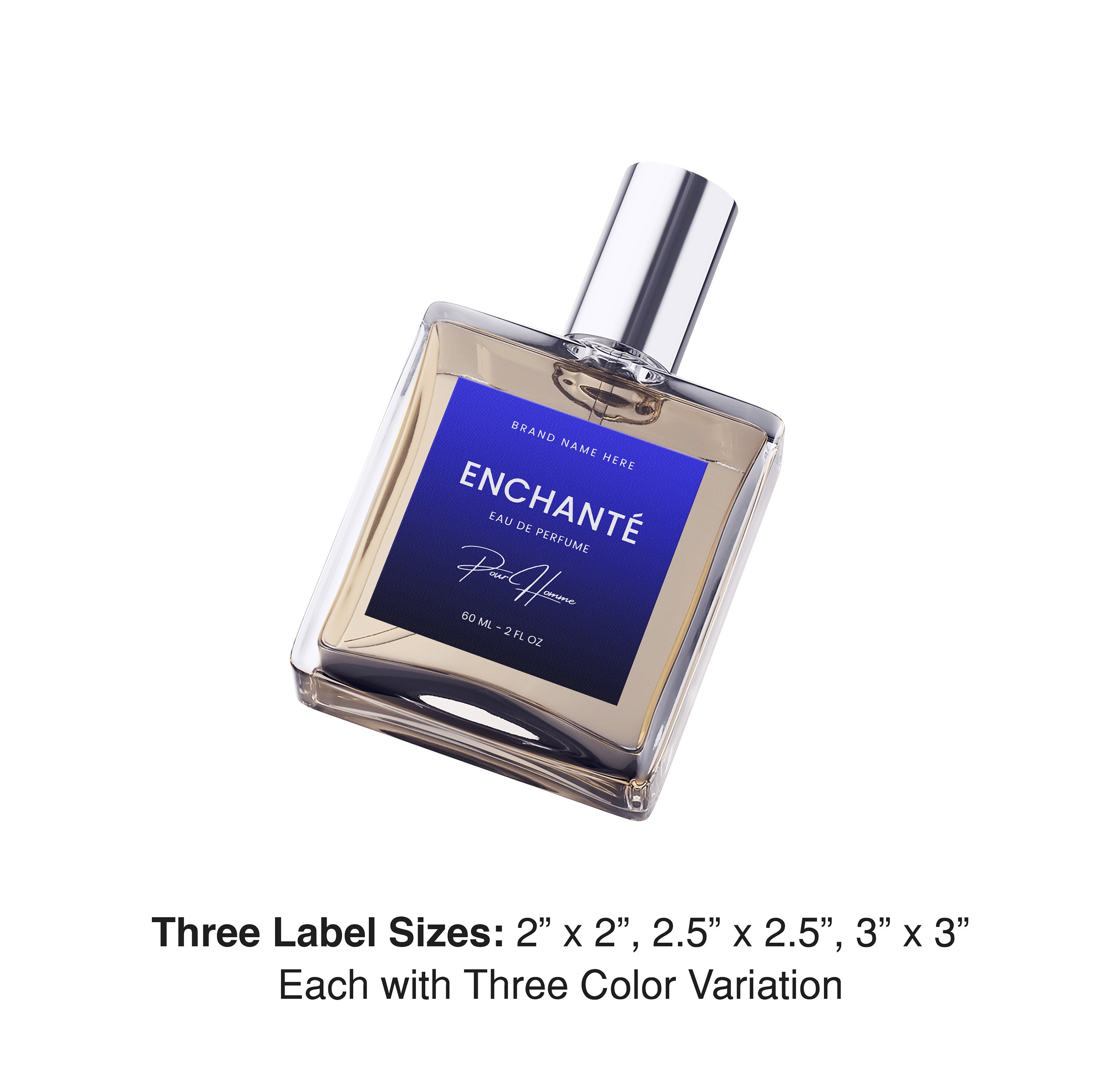 Custom Perfume Label Template, DIY Printable Labels, Gradient Fragrance ...