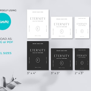 Luxury Perfume Bottle Label Design, Printable Perfume Labels, Custom ...