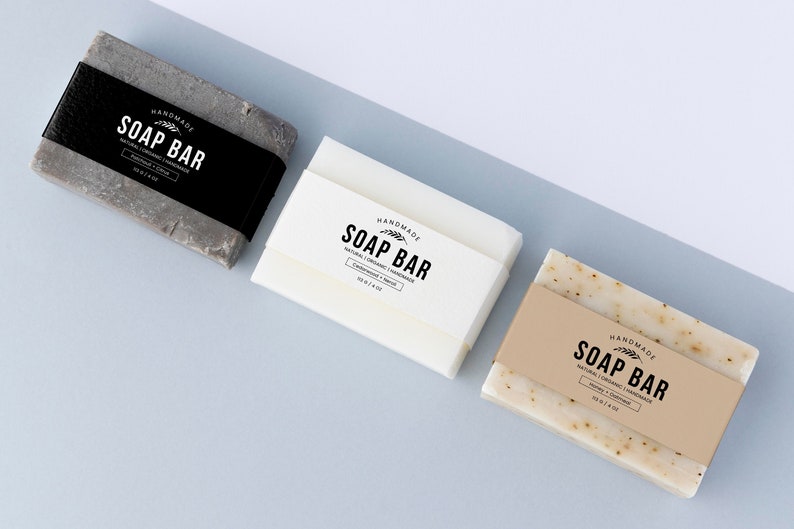 Handmade Soap Bar Label Template, Canva Soap Wrapper, Minimal Soap ...