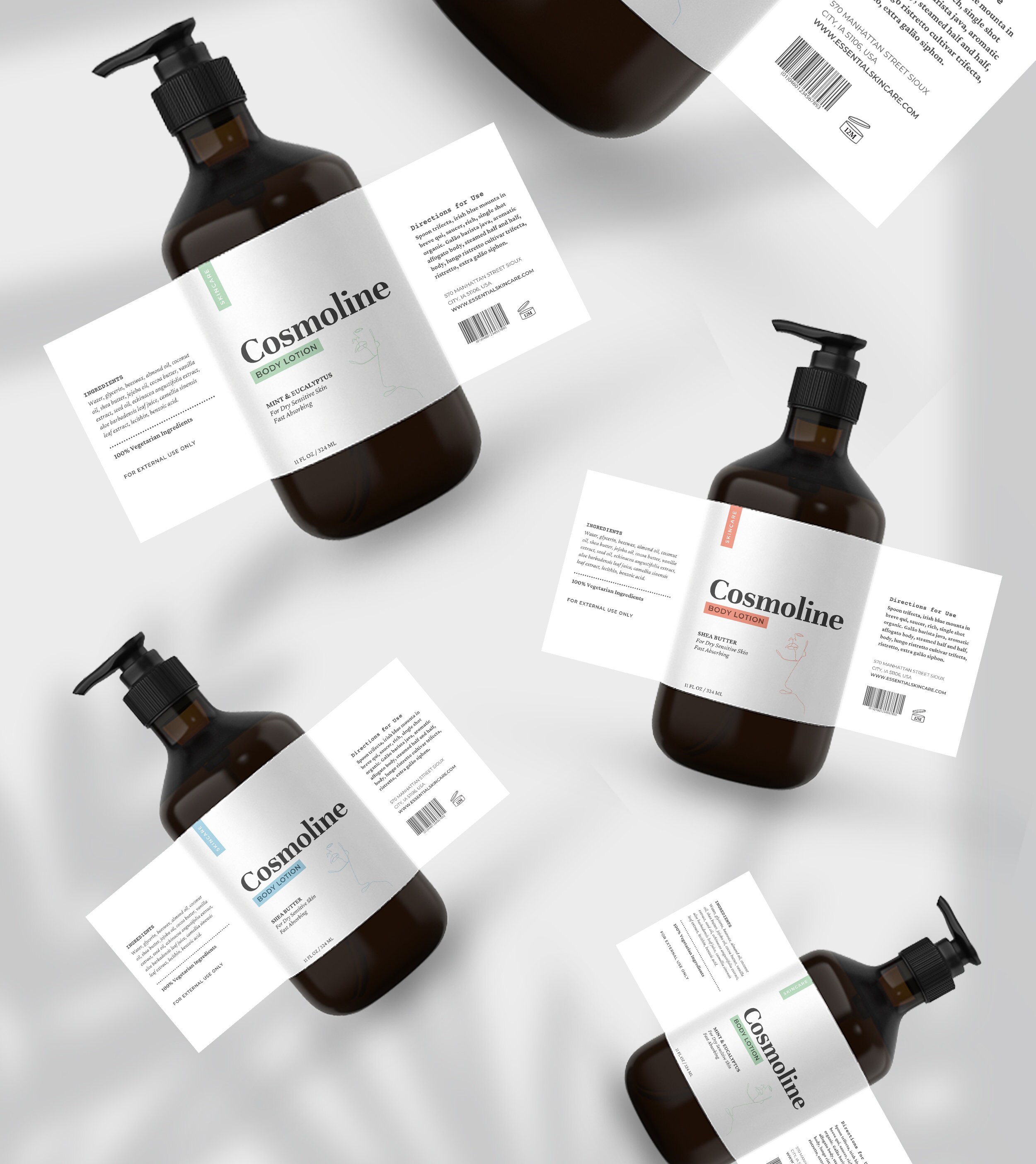 Custom Bottle Label DIY Bottle Label Template Dropper Bottle Label ...